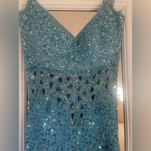 Precious Formals | Dresses | Vintage Precious Formals Blue Sequin ...